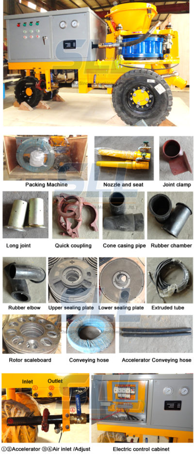 Wet mix shotcrete machine - Concrete mortar shotcrete plastering spraying