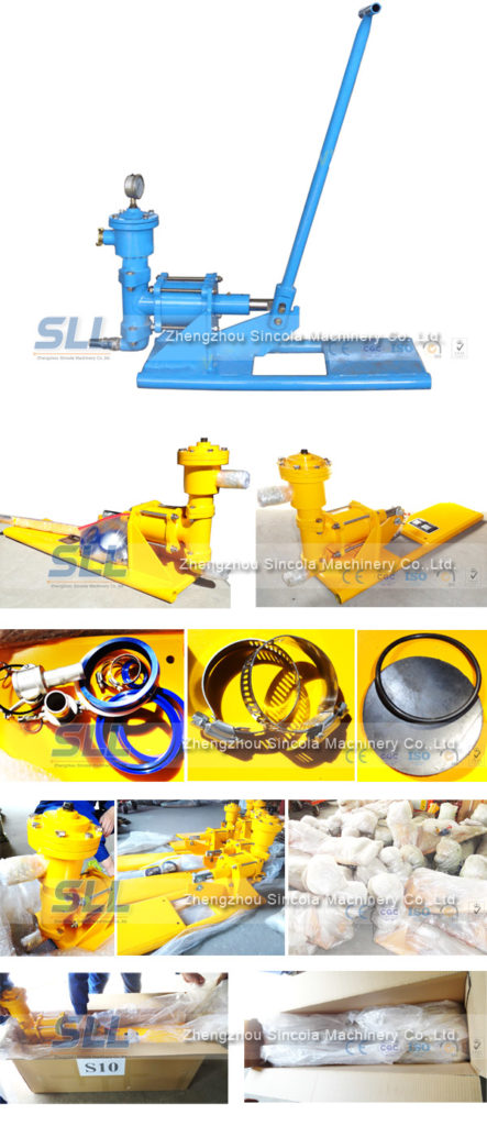 Hand-operation Grouting Pump - Concrete mortar shotcrete plastering ...