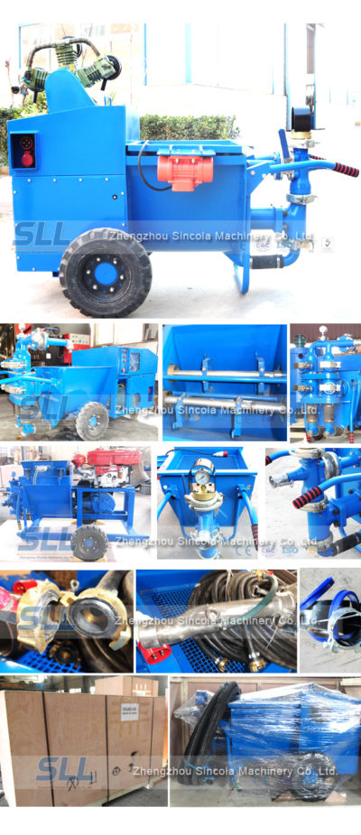 Double Cylinder Mortar Pump - Concrete mortar shotcrete plastering spraying